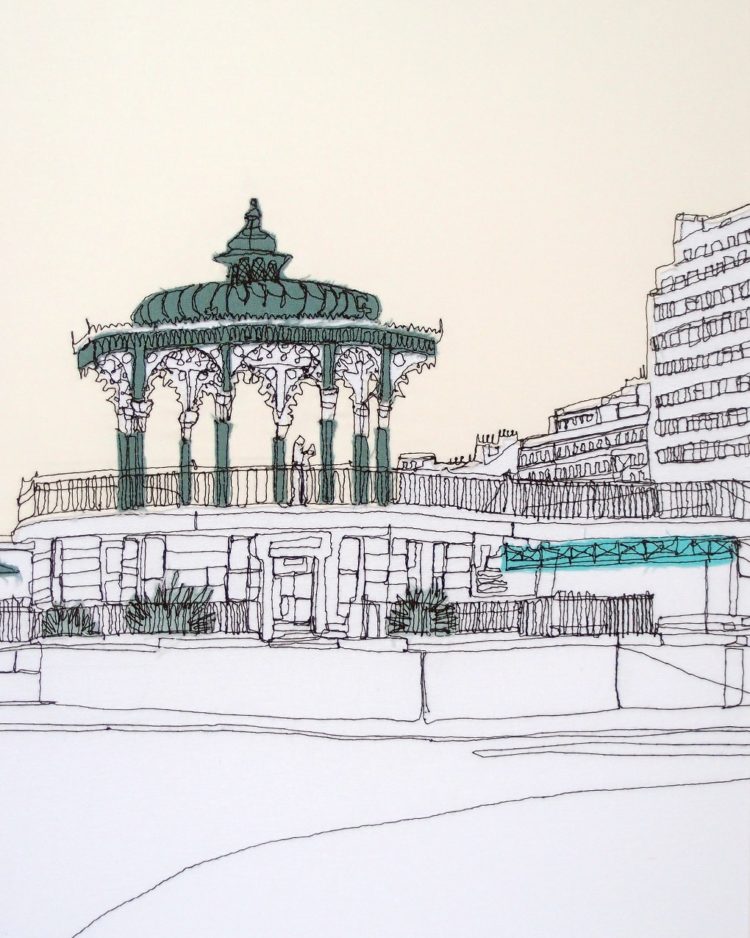 Gillian Bates, Beside the bandstand (detail), 2018.