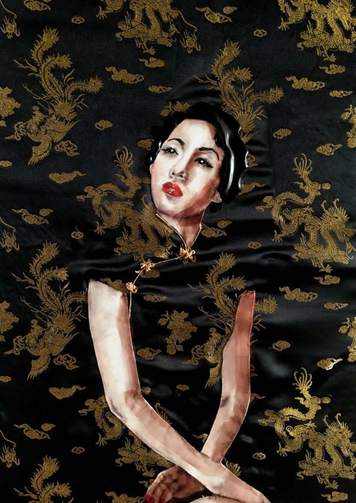 Stacey Chapman: Lifelike portraits with recycled fabric scraps ...