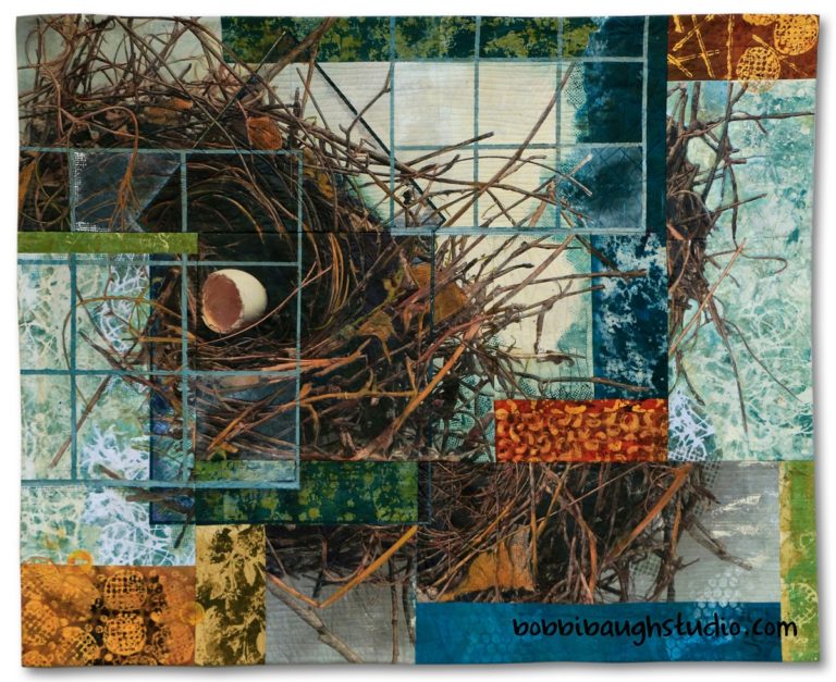 Bobbi Baugh: An expert in hand-printing fabrics for mixed-media collage ...