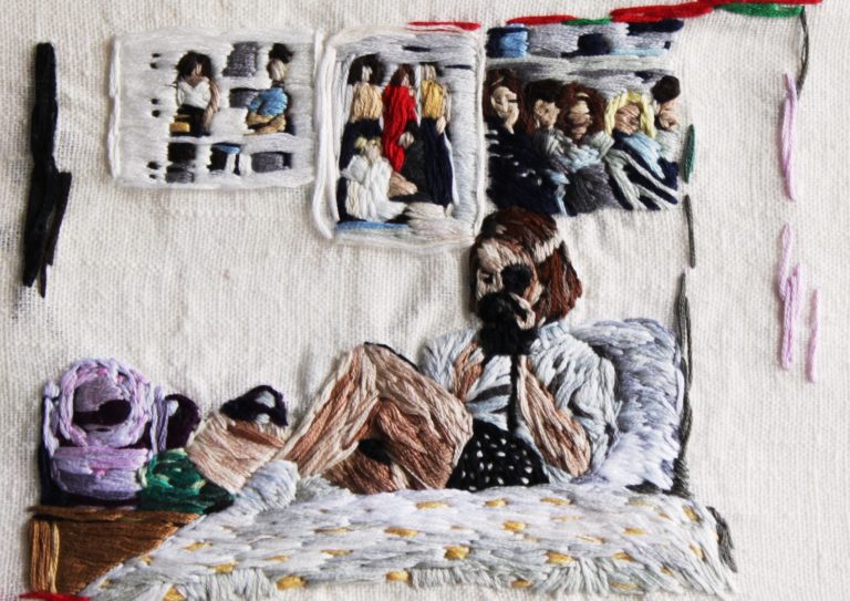Cécile Davidovici: Embroidered videotape moments - TextileArtist.org