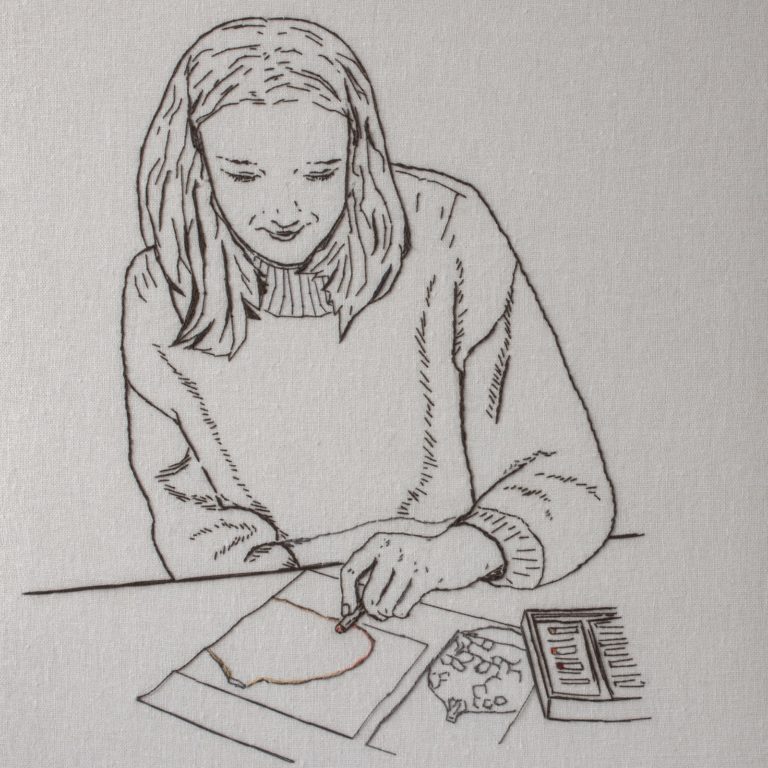 Heidi Ingram: Kitchen window stitching - TextileArtist.org