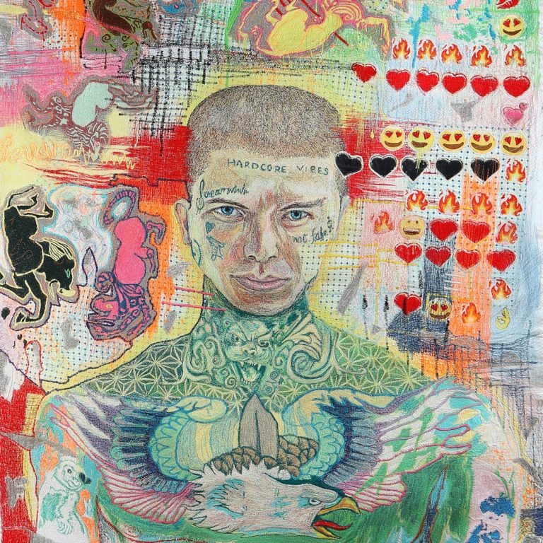 Oliver Bliss: Tattooed torsos in tapestry - TextileArtist.org