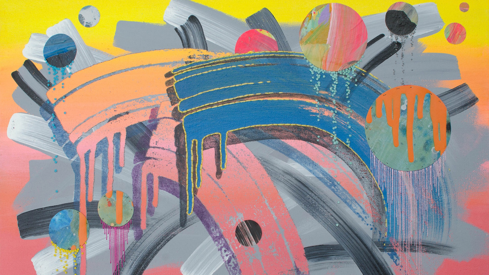 Sam Owen-Hull: Abstract union of paint and stitch - TextileArtist.org