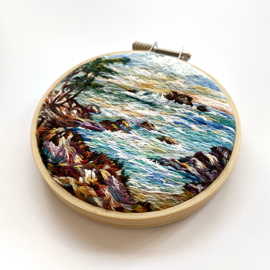 Cassandra Dias: Miniature embroidery landscapes - TextileArtist.org