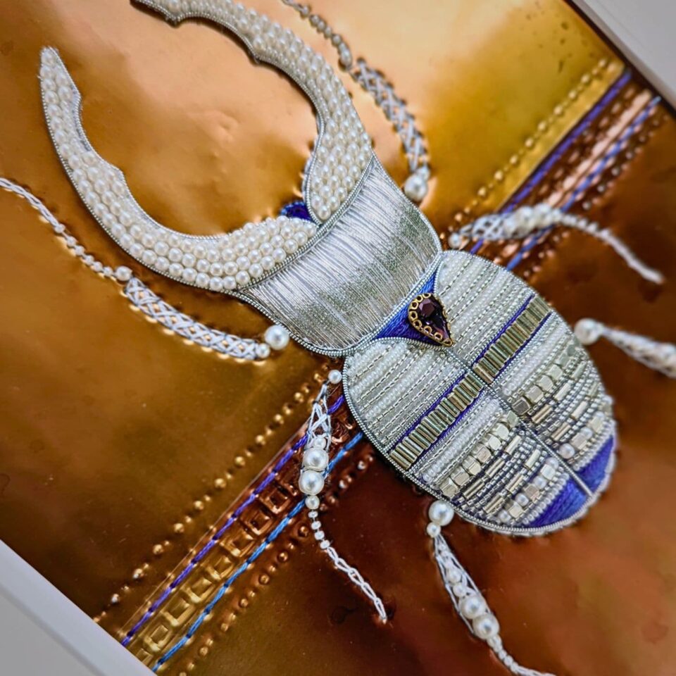 Emma Pannell: Stitching on a tin can – TextileArtist